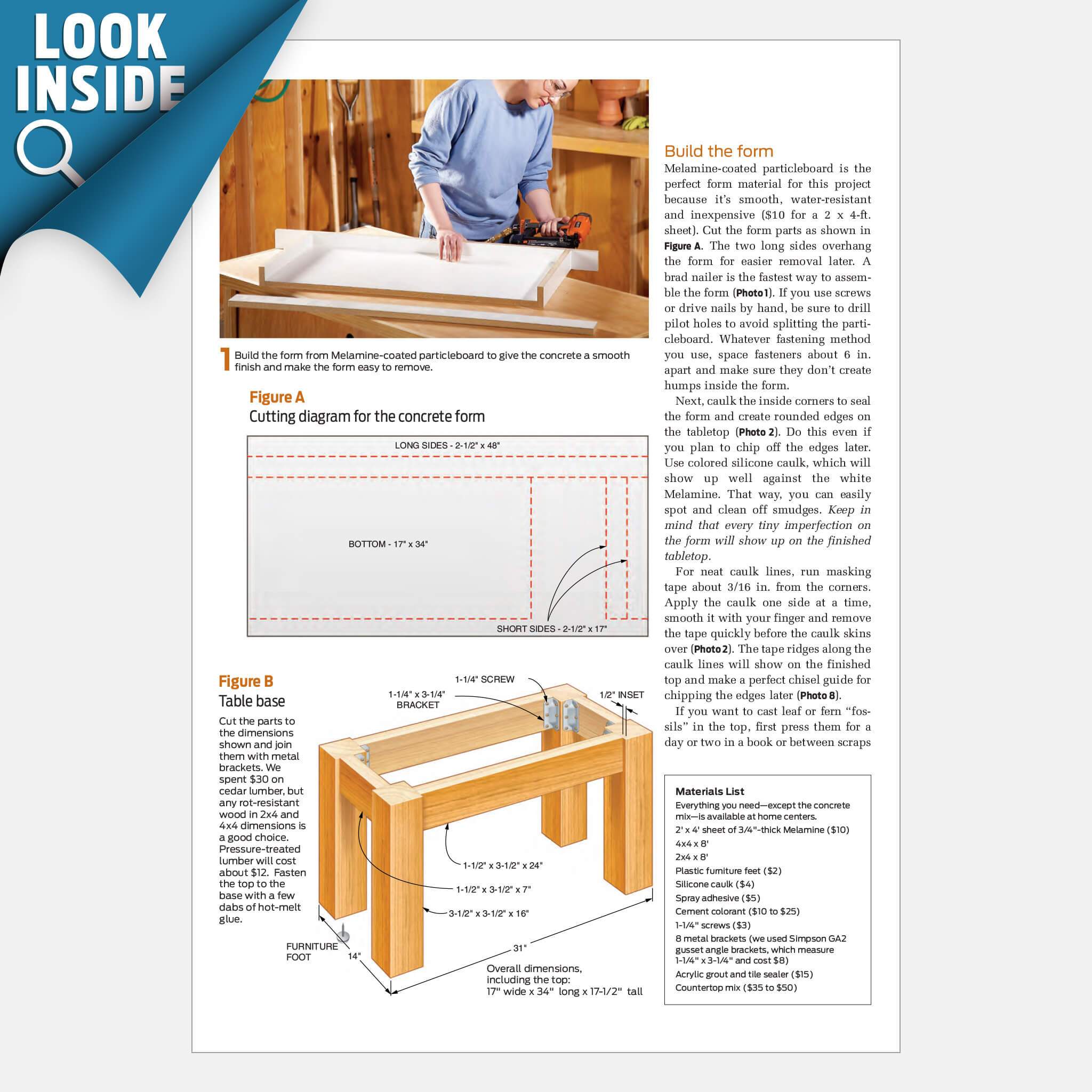 Build a Concrete Table | Shop Family Handyman – Family Handyman Shop