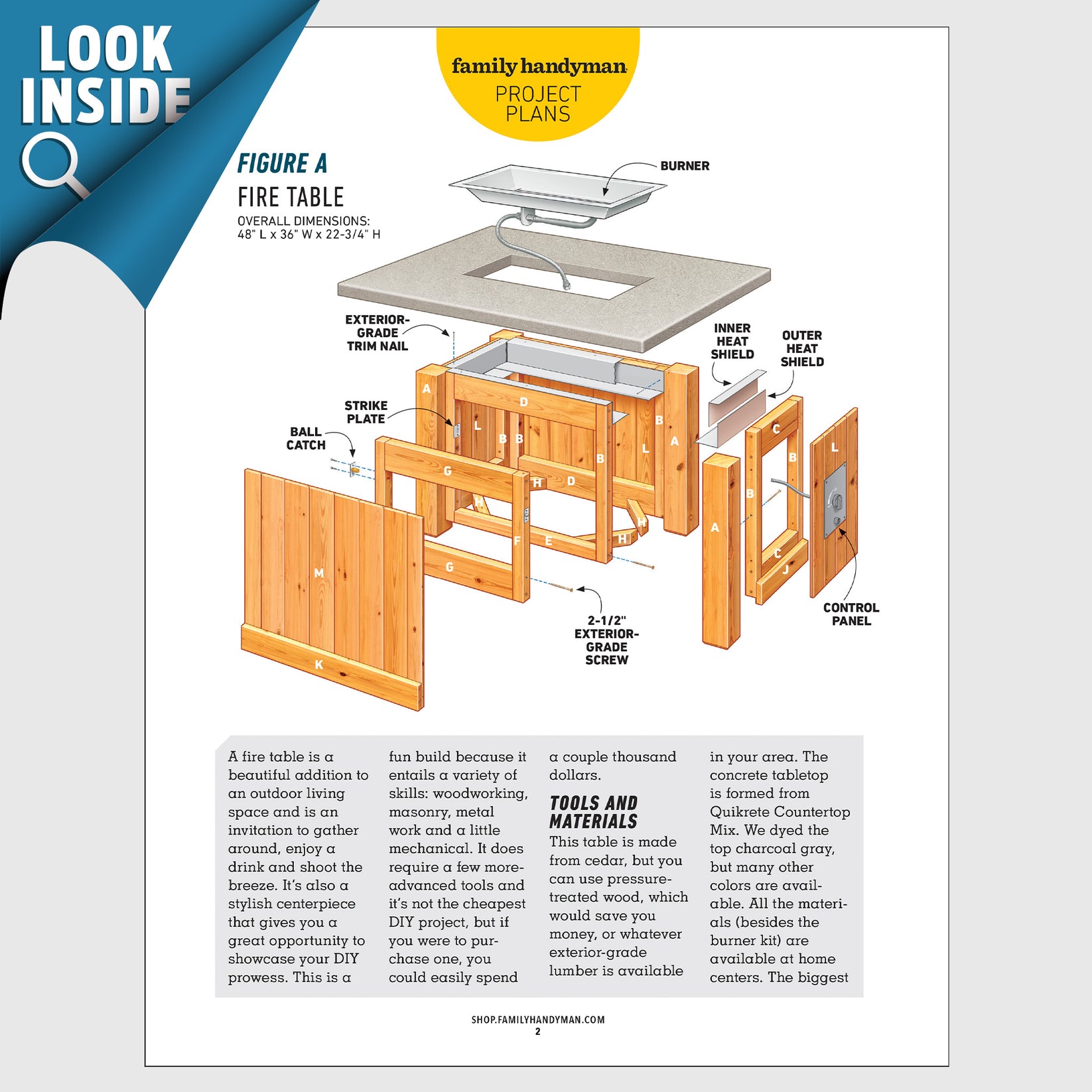 Outdoor Fire Table | Shop Family Handyman – Family Handyman Shop